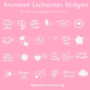 Cute Lockscreen Animated Widgets for Ios, Hand Drawn Widgets, Ios 16 ...
