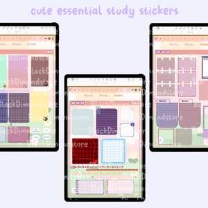 Cute Study Essential Stickers, Pre-cropped, Study Notes, Transparent ...