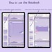 Purple Whale Digital Notebook, Hyperlinked, Goodnotes Template, Android ...