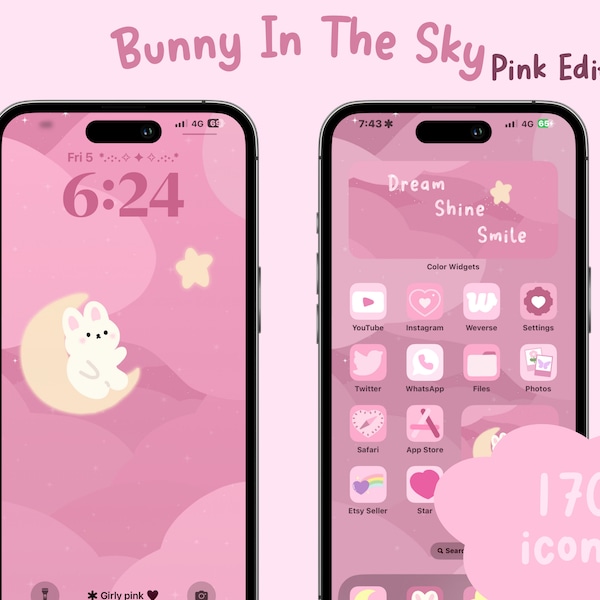 Pink Wallpaper - Etsy