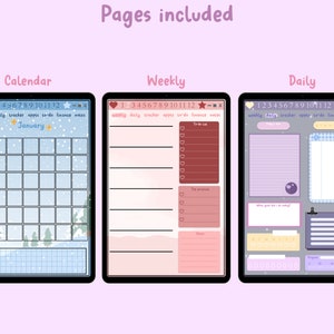 Cute Digital Planner & Stickers Bundle, Cute Stickers, PNG, Precropped ...