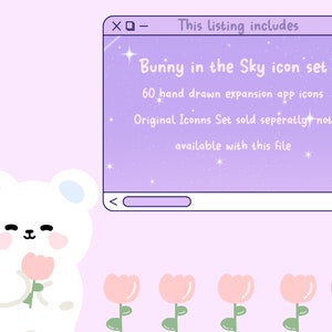 Bunny in the Sky Expansion Icons, Hand Drawn Icons, Ios and Android Set ...