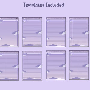 Purple Whale Digital Notebook, Hyperlinked, Goodnotes Template, Android ...