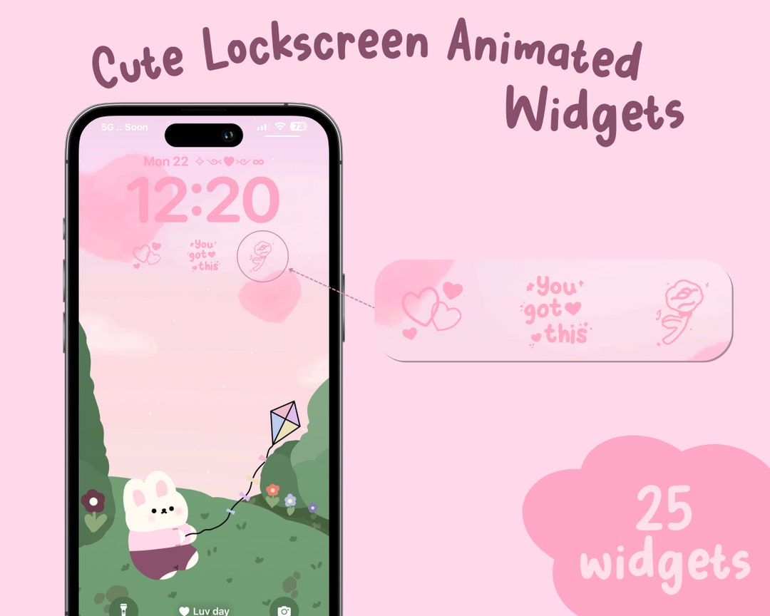 Cute Lockscreen Animated Widgets for Ios, Hand Drawn Widgets, Ios 16 ...