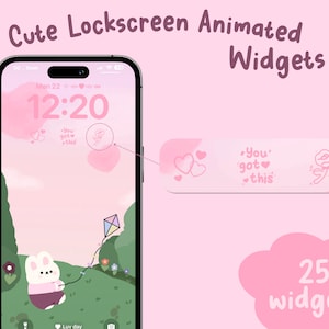 Cute Lockscreen Animated Widgets for Ios, Hand Drawn Widgets, Ios 16 ...