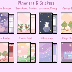 Cute Digital Planner & Stickers Bundle, Cute Stickers, PNG, Precropped ...