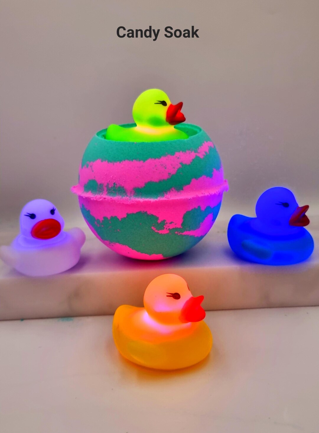 Disco Bath Bomb Extra Large Handmade With Flashing Rubber Duck - Etsy