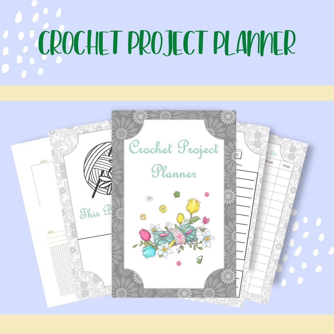 Crochet Project Planner Printable for Project Organizing | Etsy