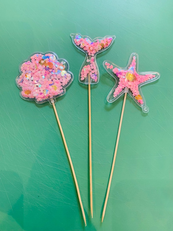 Mermaid Cake Toppers Under the Sea Theme Shell Cake Topper - Etsy