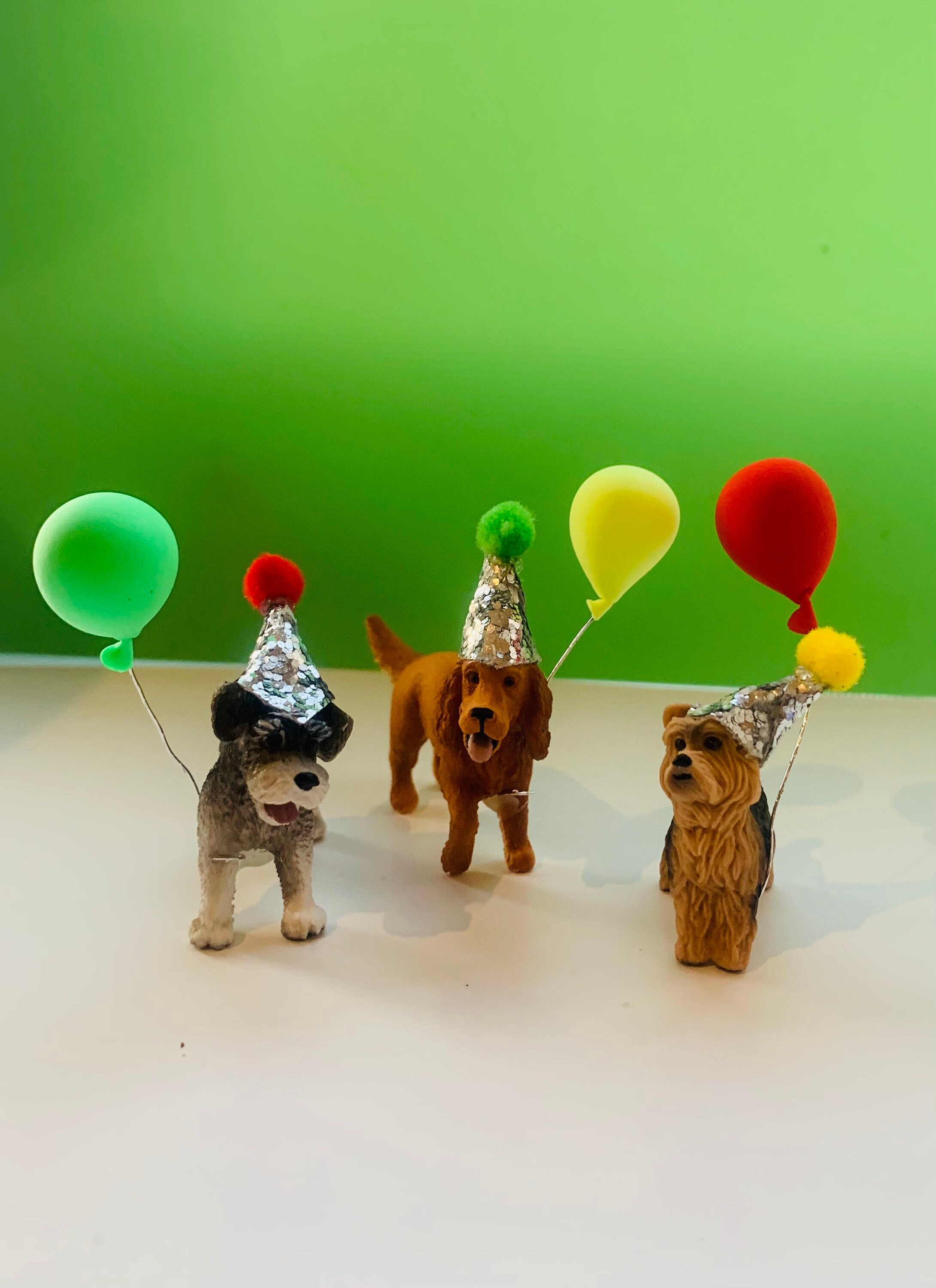 Cocker Spaniel dog Cake topper/ decoration includes party hat | Etsy