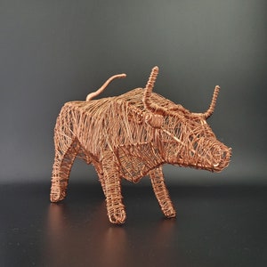 Copper Wire Bull - Etsy