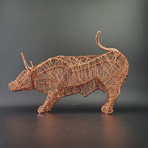 Copper Wire Bull - Etsy