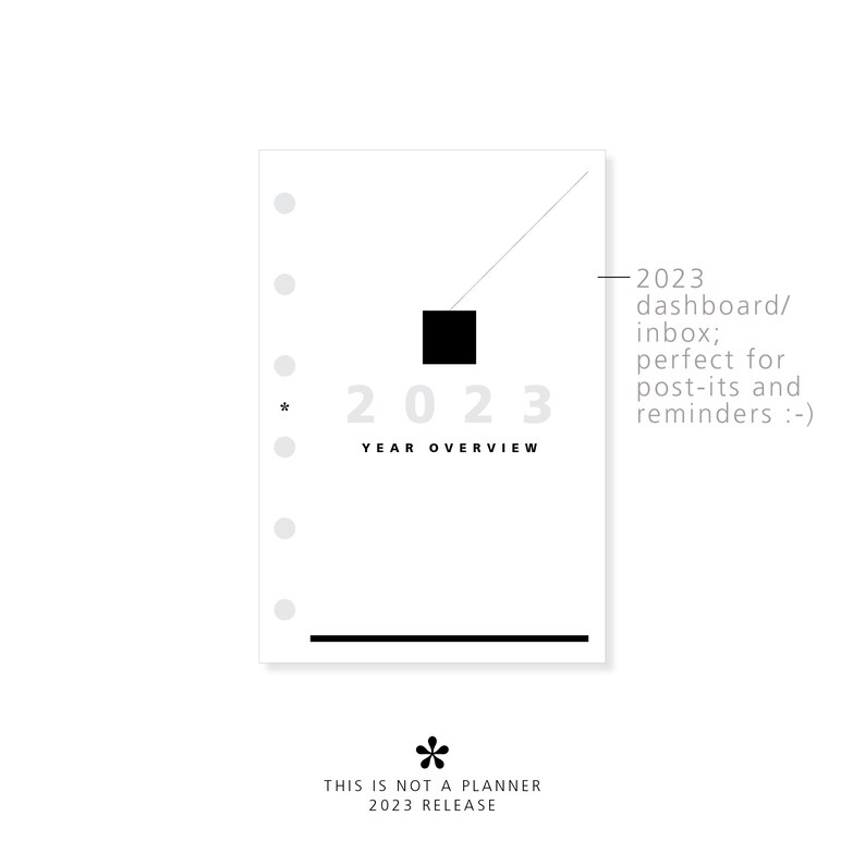 Pocket 2023 Overview 4 Pages PDF Printable Planner - Etsy