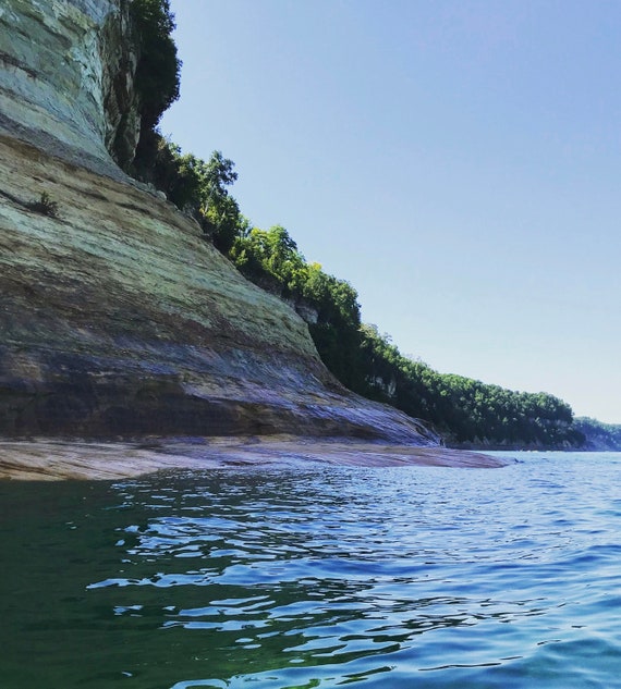 Pictured Rocks Michigan Nature Landscape Digital Art | Etsy
