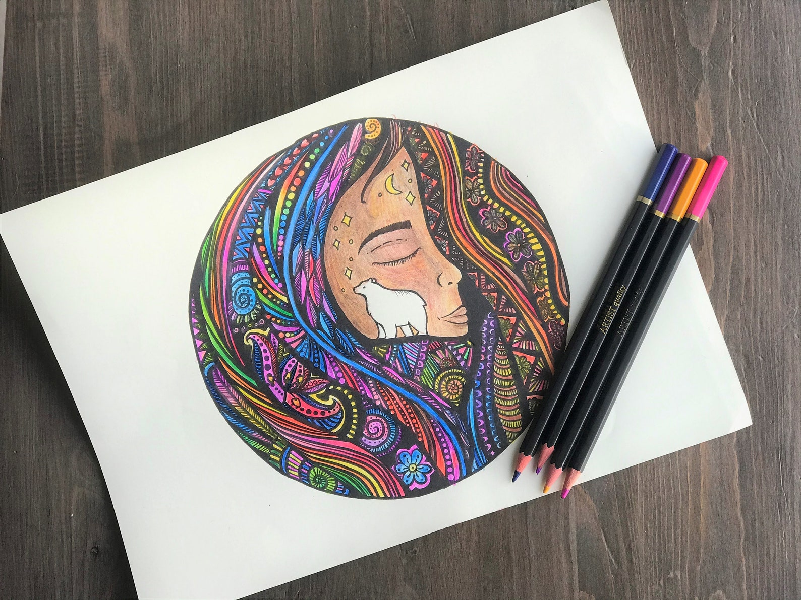 Printable Adult Coloring Page (coloring Book Pages for Adults and Kids ...