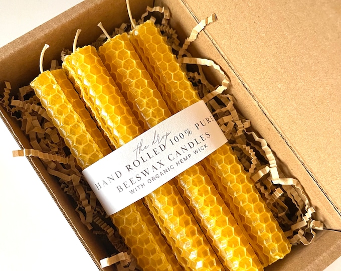 Hand Rolled 100% Beeswax Candlesticks Set of 4 - Etsy