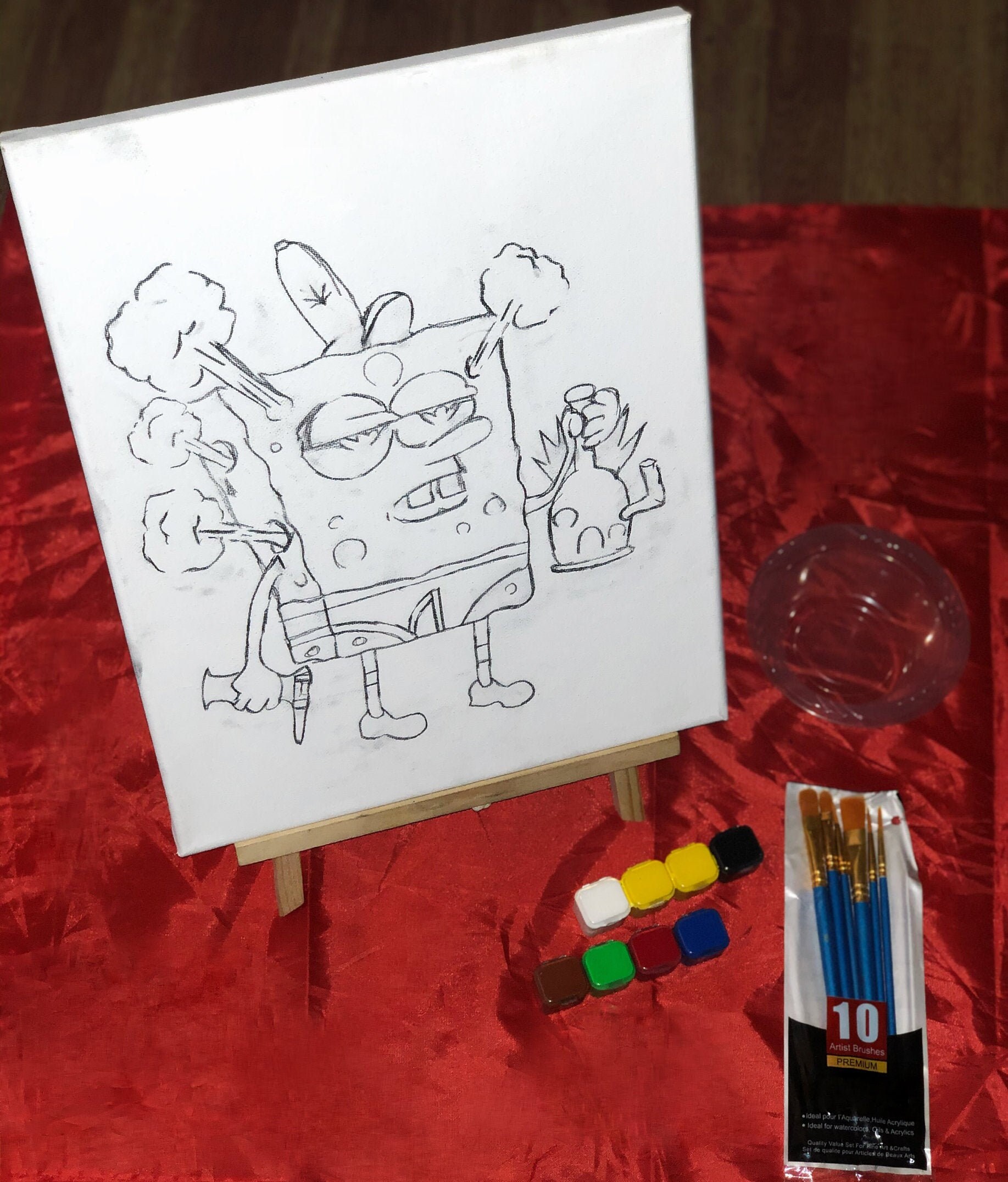 Spongebob 420 Cavas Painting Kit - Etsy