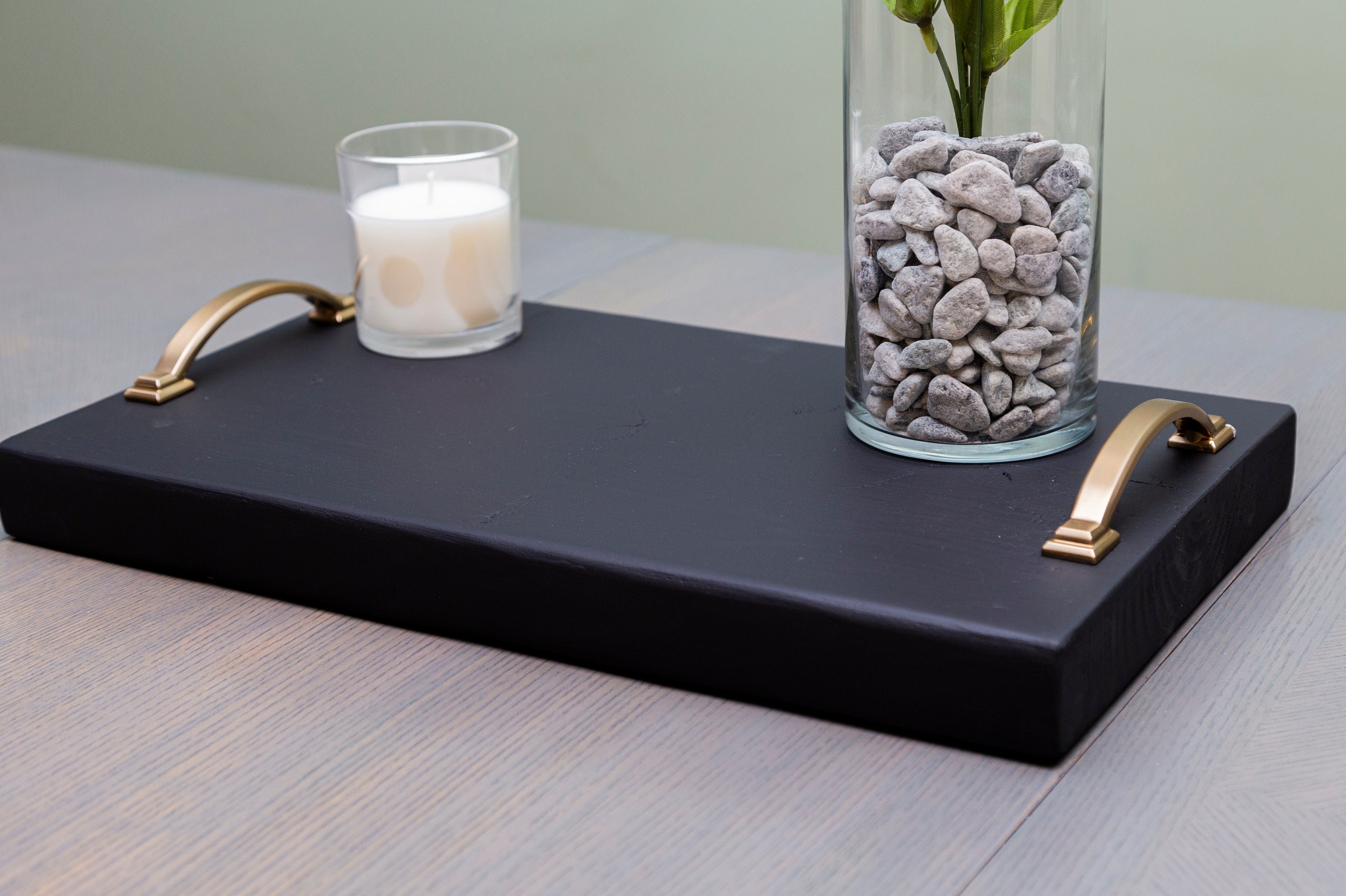 Wooden Butcher's Block Tray With Handles - Etsy