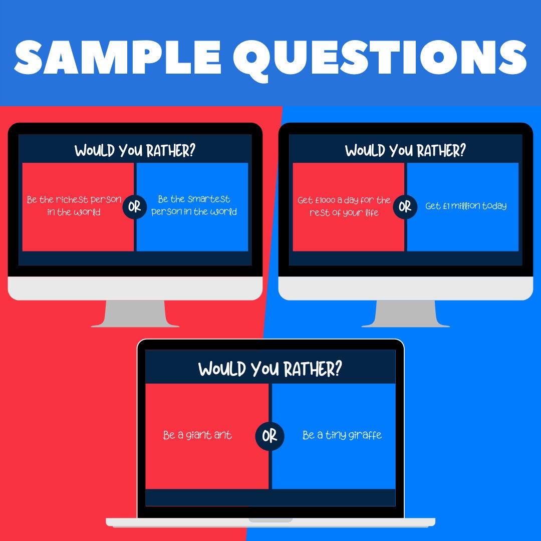 Would You Rather | Virtual Game | Conversation Starters Game | Youth ...