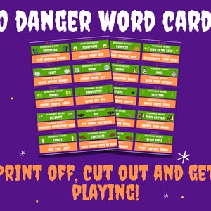 Halloween Danger Words | Printable Halloween Speaking Game | Kids ...