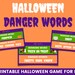 Halloween Danger Words | Printable Halloween Speaking Game | Kids ...