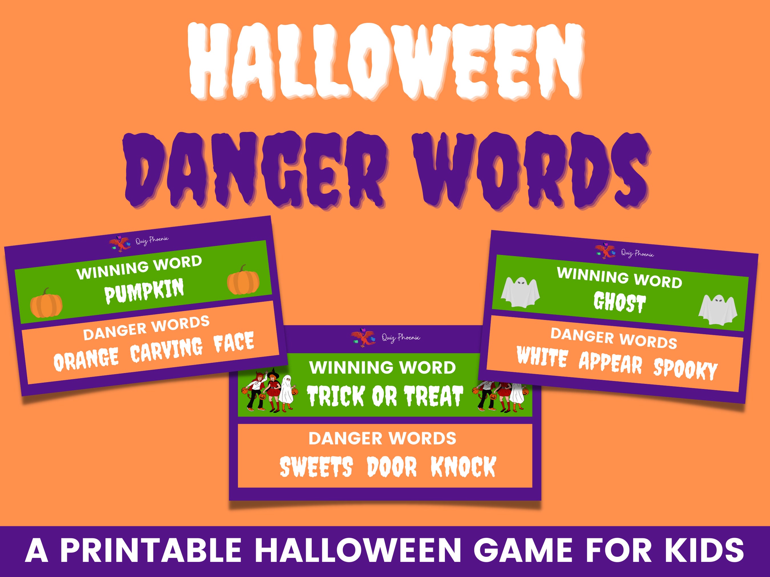 Halloween Danger Words | Printable Halloween Speaking Game | Kids ...