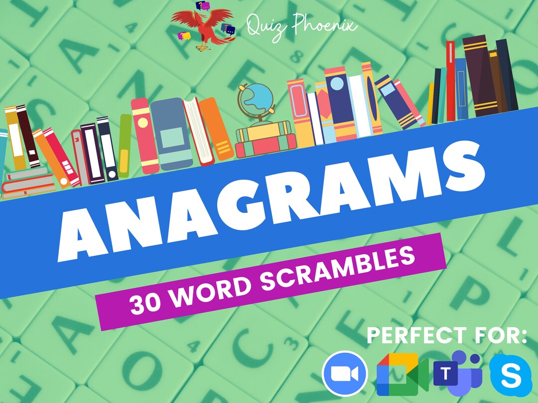 Anagrams Game | Family Game | Screen-share Ready | Powerpoint Format ...