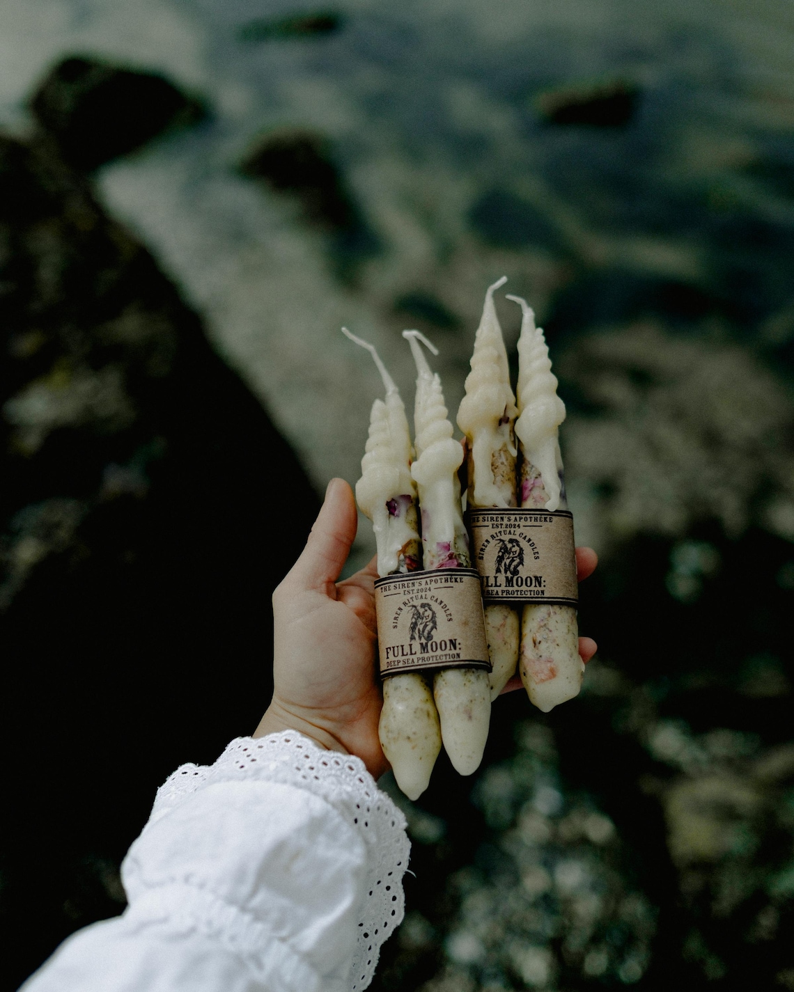 Siren Ritual Candles • Full Moon • Deep Sea Protection - Etsy