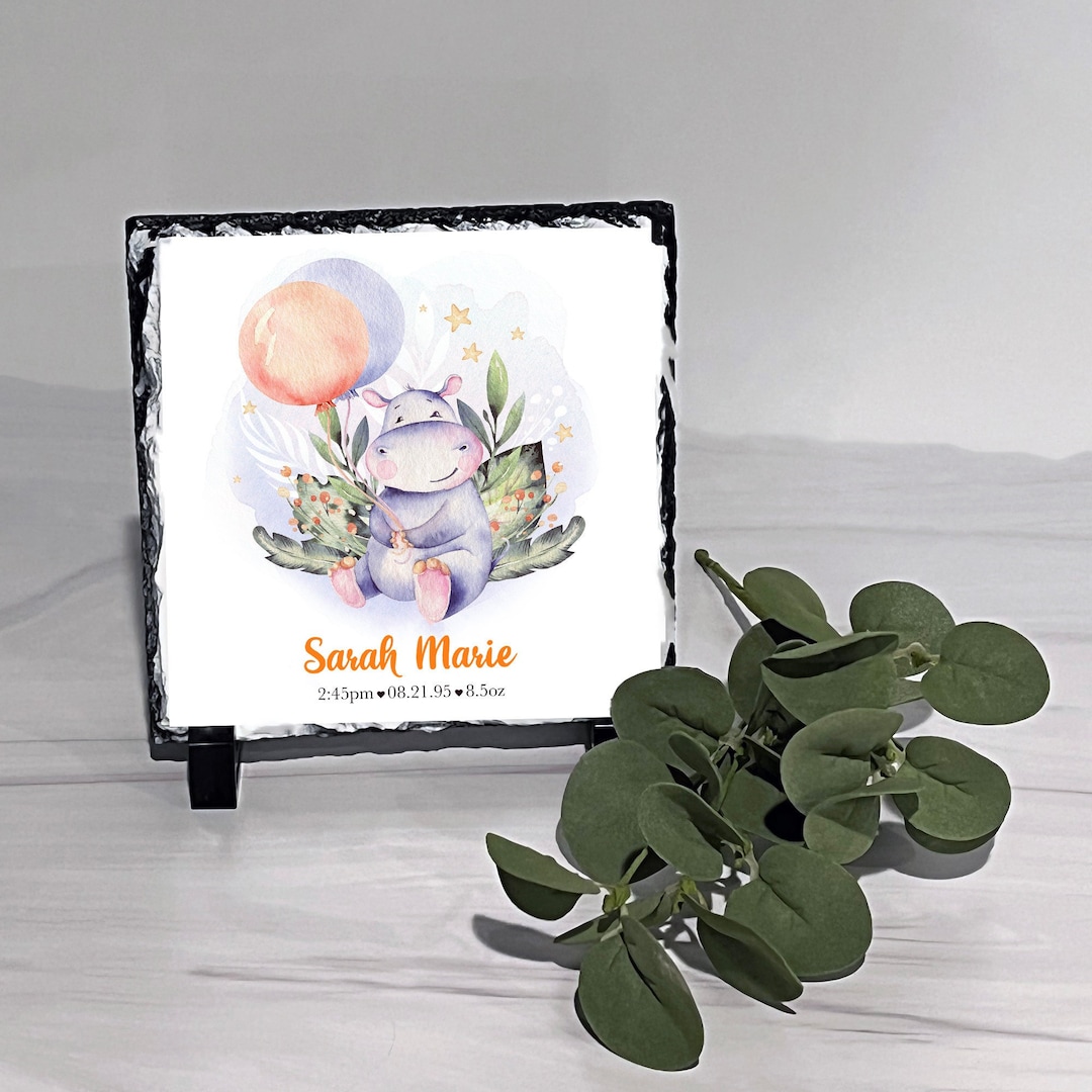 Personalized Newborn Vitals Slate, Baby Announcement Gift, 5x5 - Etsy