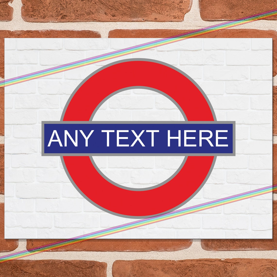 Personalised Railway Station Metal Signs. London Tube Train. | Etsy