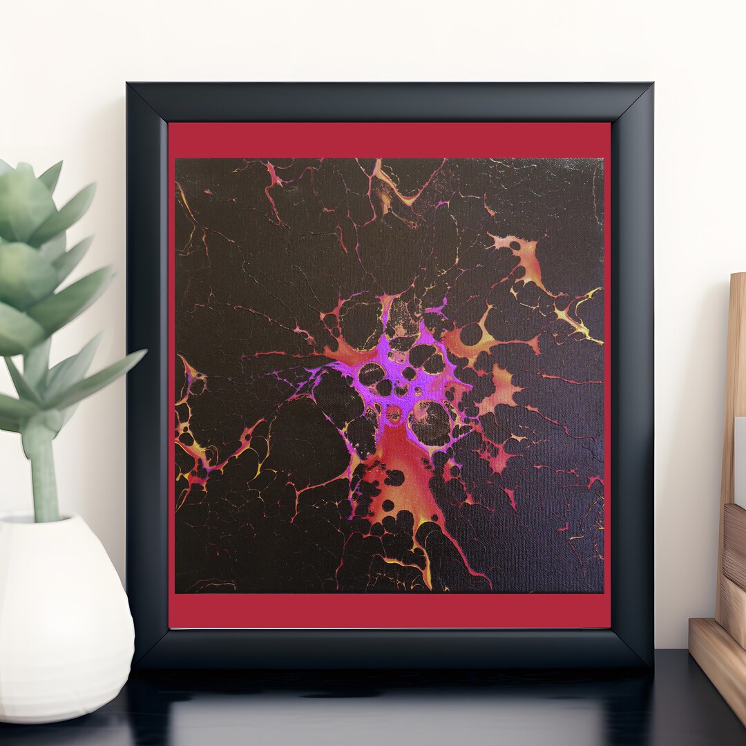 Dissonance-original Abstract Fluid Art Painting on Canvas/contemporary ...