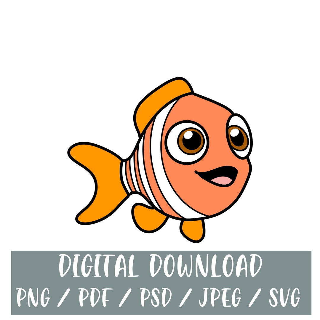 Cute Clownfish SVG File Vinyl Cutting Machine Design Fish File for ...
