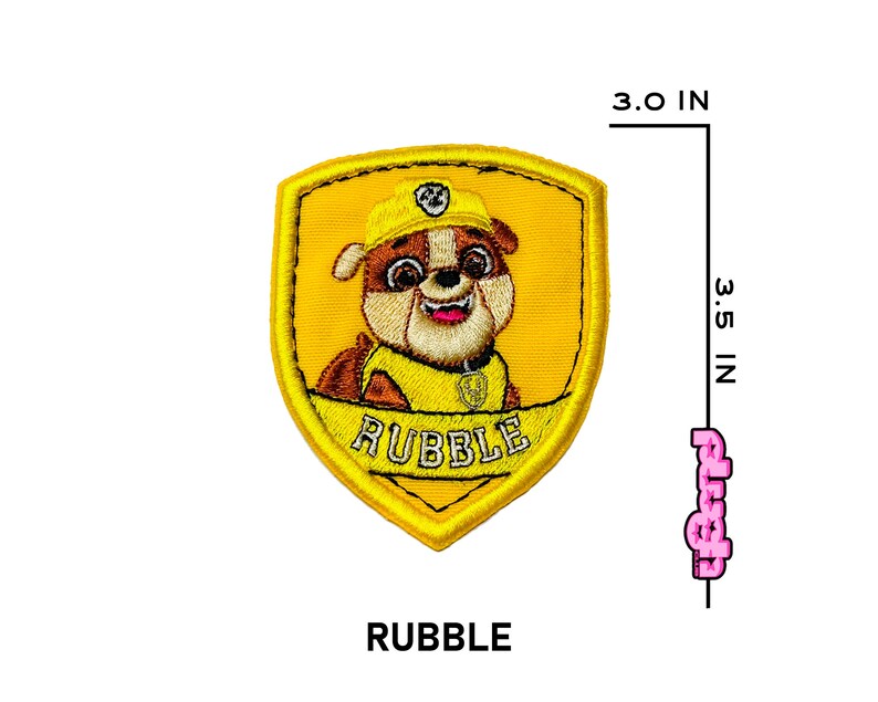 Skye Patch Chase Iron on Patches Feltie Chase Rubble - Etsy