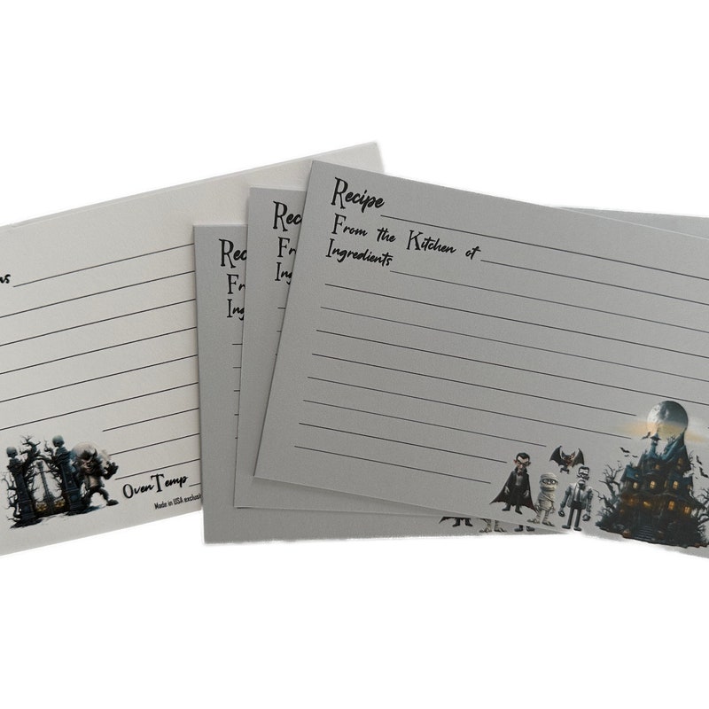 Halloween Recipe Cards - Etsy