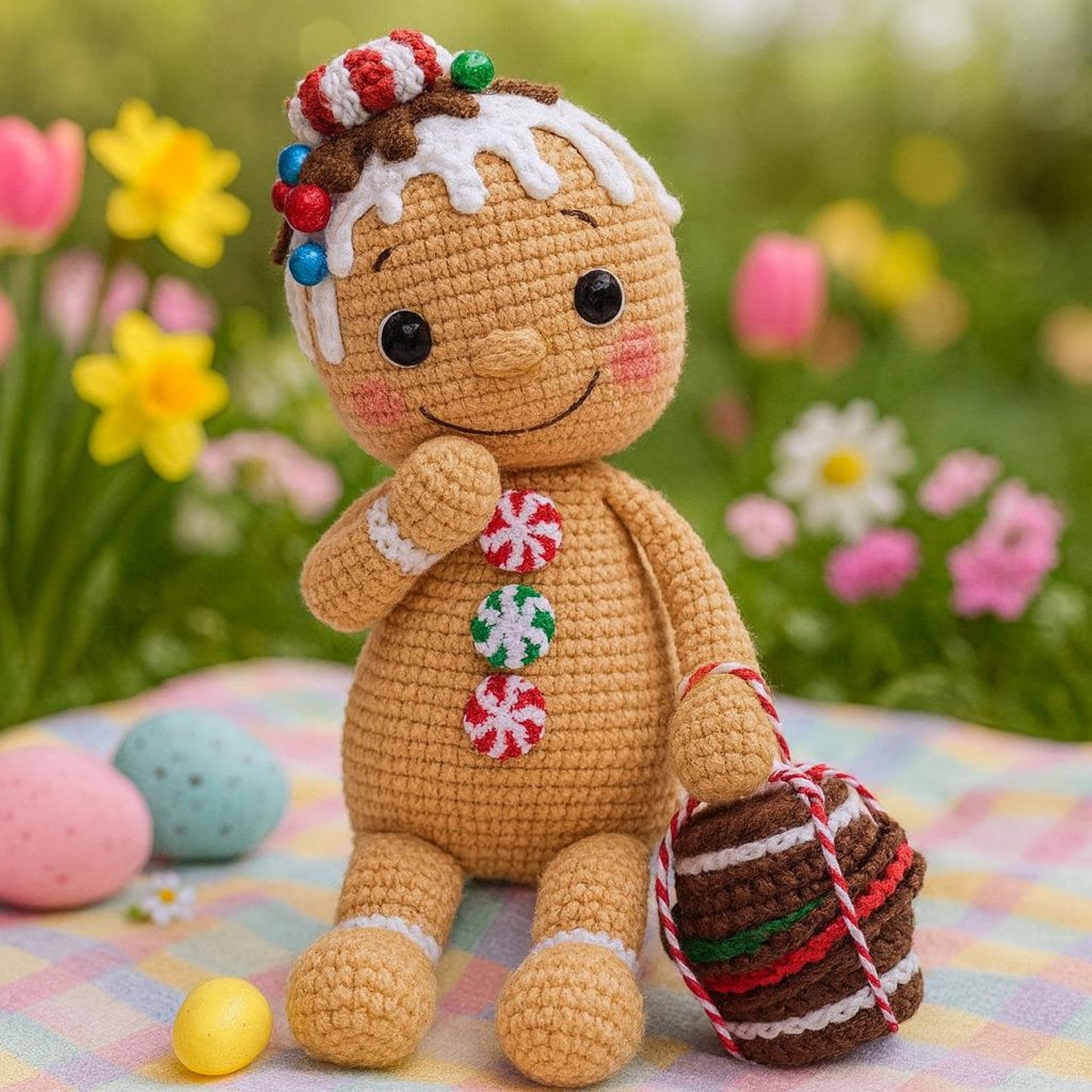 Crochet Gingerbread Man Amigurumi Pattern | Cute Candy Plush Doll ...