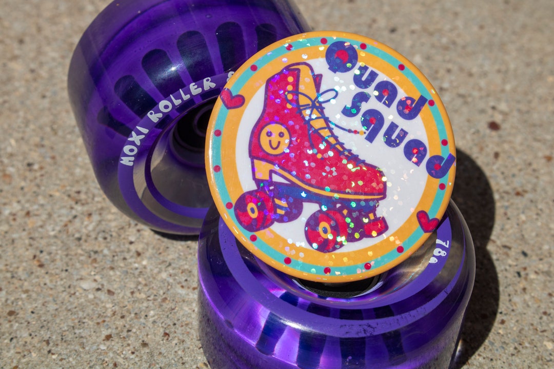 Quad Squad Roller Skate Button | 2.25 Inch Pinback, Pin Back Buttons ...