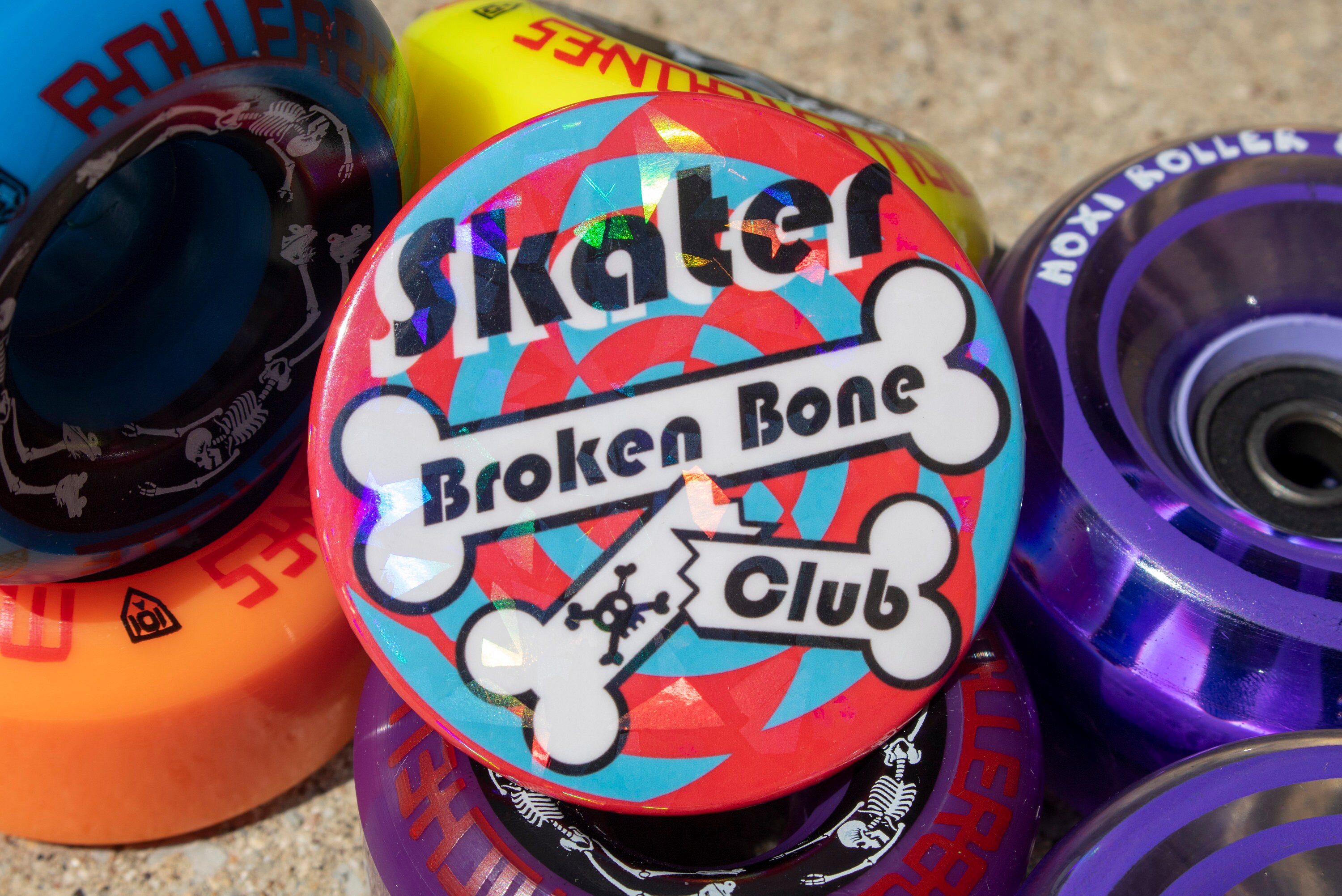 Skater Broken Bone Club Button 2.25 Inch Pinback, Pin Back Buttons ...