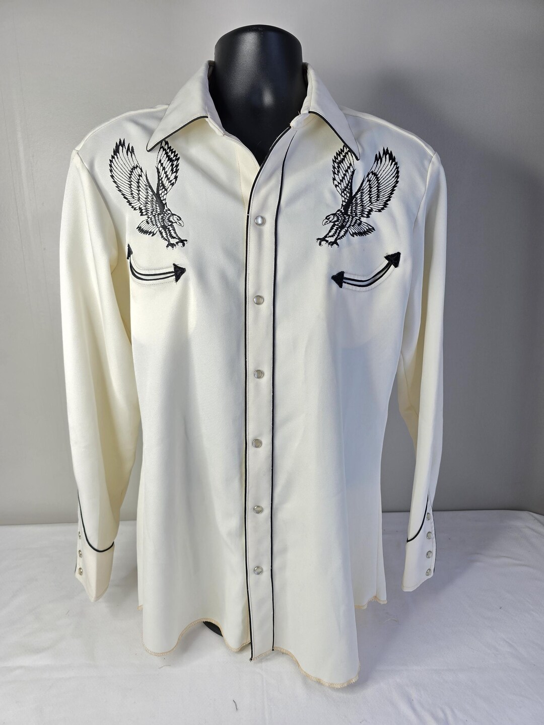 Rare Mens's California Ranchwear, Inc. Double Eagle Western Shirt M/L ...