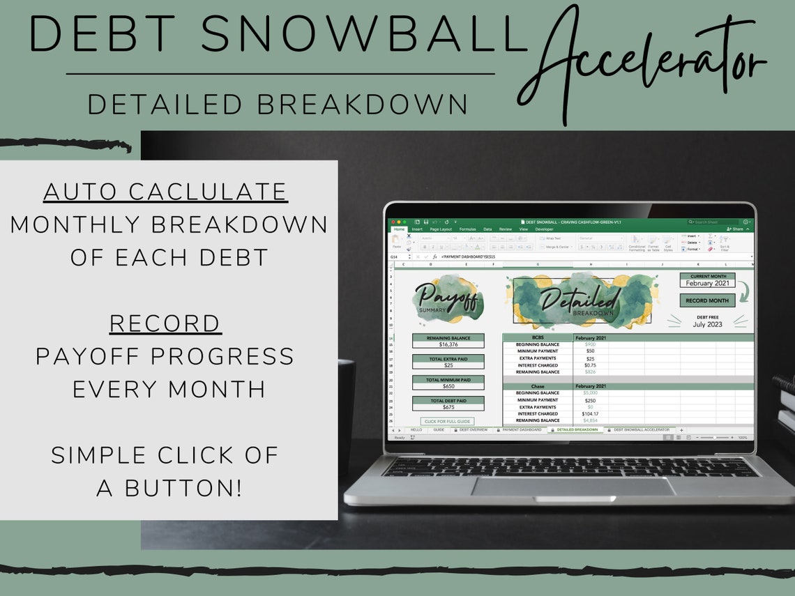Debt Snowball Spreadsheet Debt Snowball Excel Dave Ramsey Calculator ...