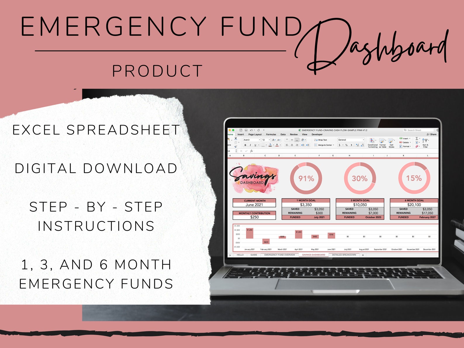 Emergency Fund Spreadsheet | Emergency Fund Excel | Dave Ramsey ...