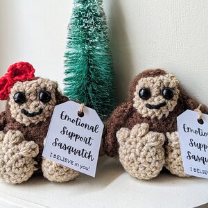 Emotional Support Sasquatch Crochet Bigfoot Big Foot Desk Buddy ...