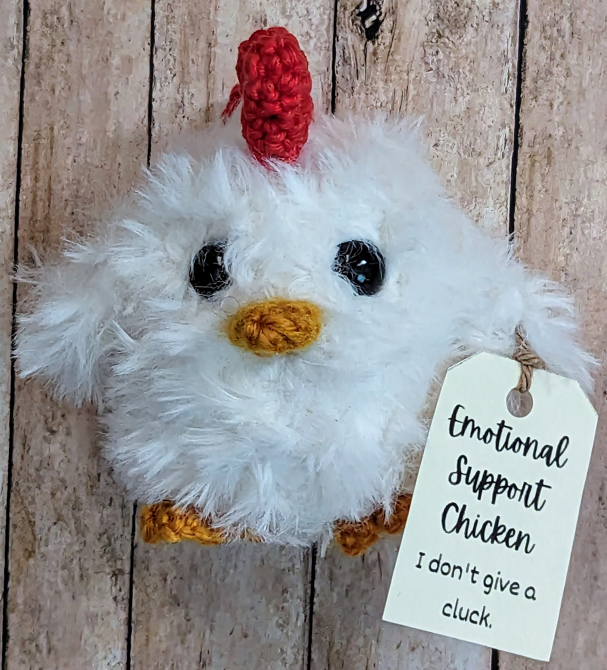 Emotional Support Chicken - Crochet Chicken Chick - Desk Buddy ...
