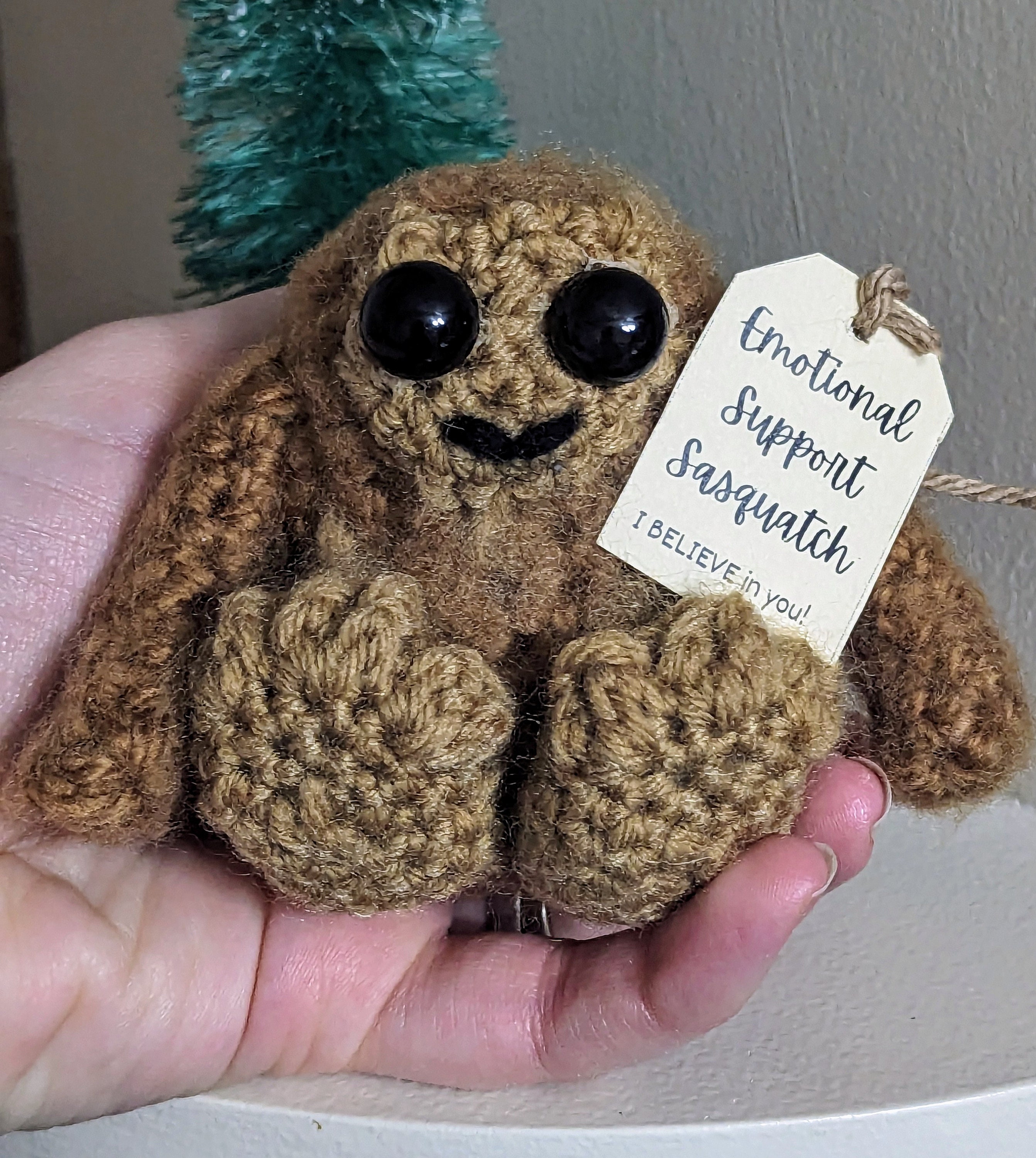 Emotional Support Sasquatch Crochet Bigfoot Big Foot Desk Buddy ...