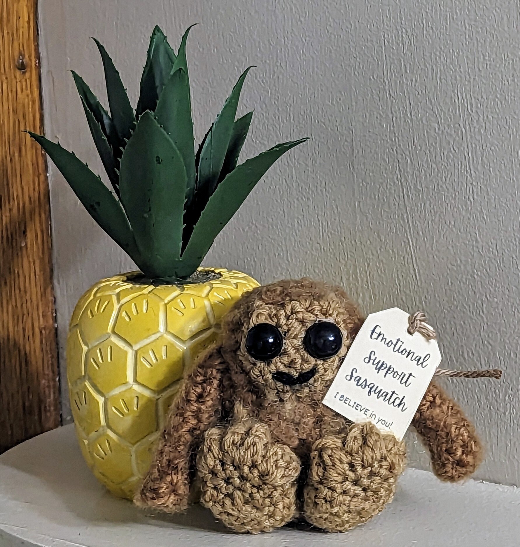 Emotional Support Sasquatch Crochet Bigfoot Big Foot Desk Buddy ...