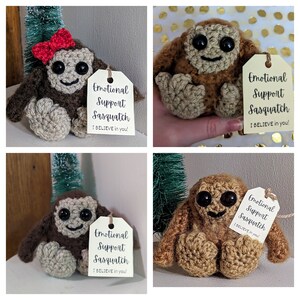 Emotional Support Sasquatch Crochet Bigfoot Big Foot Desk Buddy ...