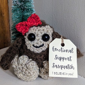 Emotional Support Sasquatch Crochet Bigfoot Big Foot Desk Buddy ...