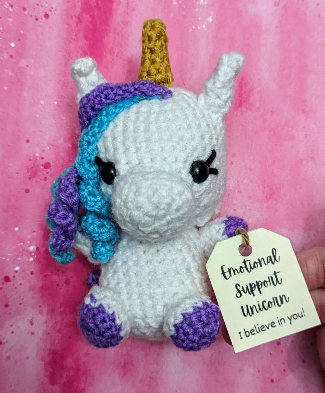 Emotional Support Unicorn Desk Buddy Accessory Positive Message Funny ...