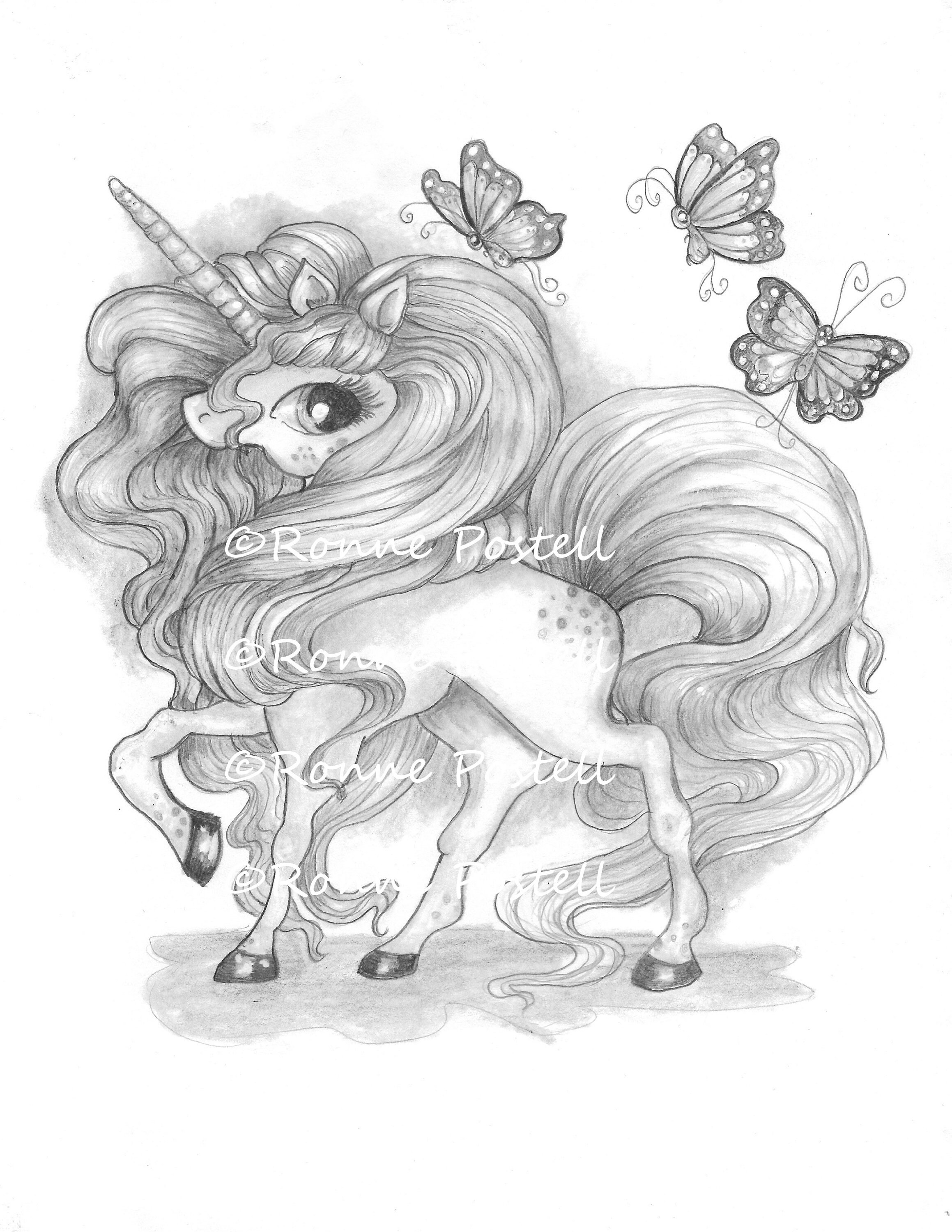 Realistic Unicorn Coloring Pages