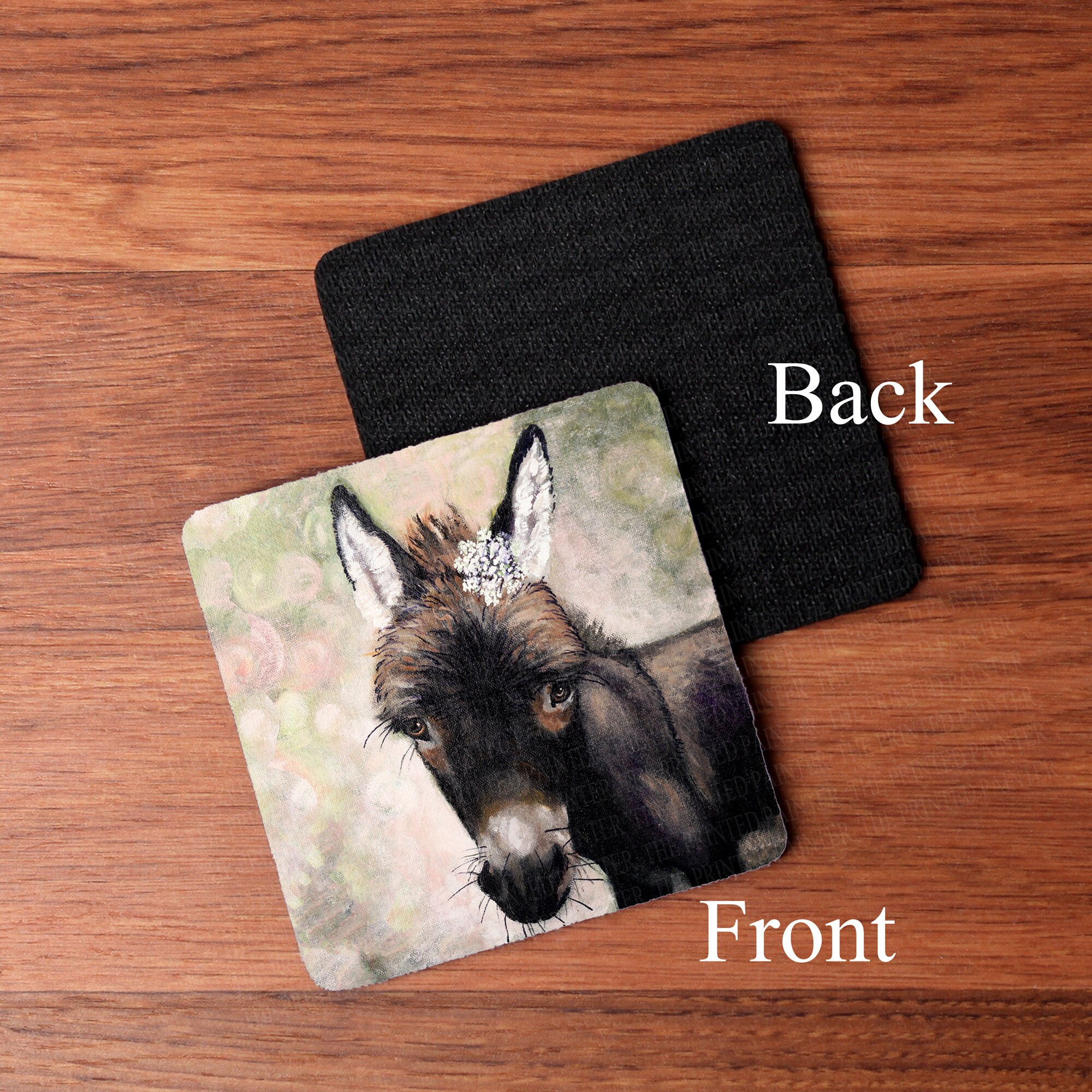 Donkey Coasters / Donkey Drink Coaster / Crazy Donkey Lady / Fun Gift ...
