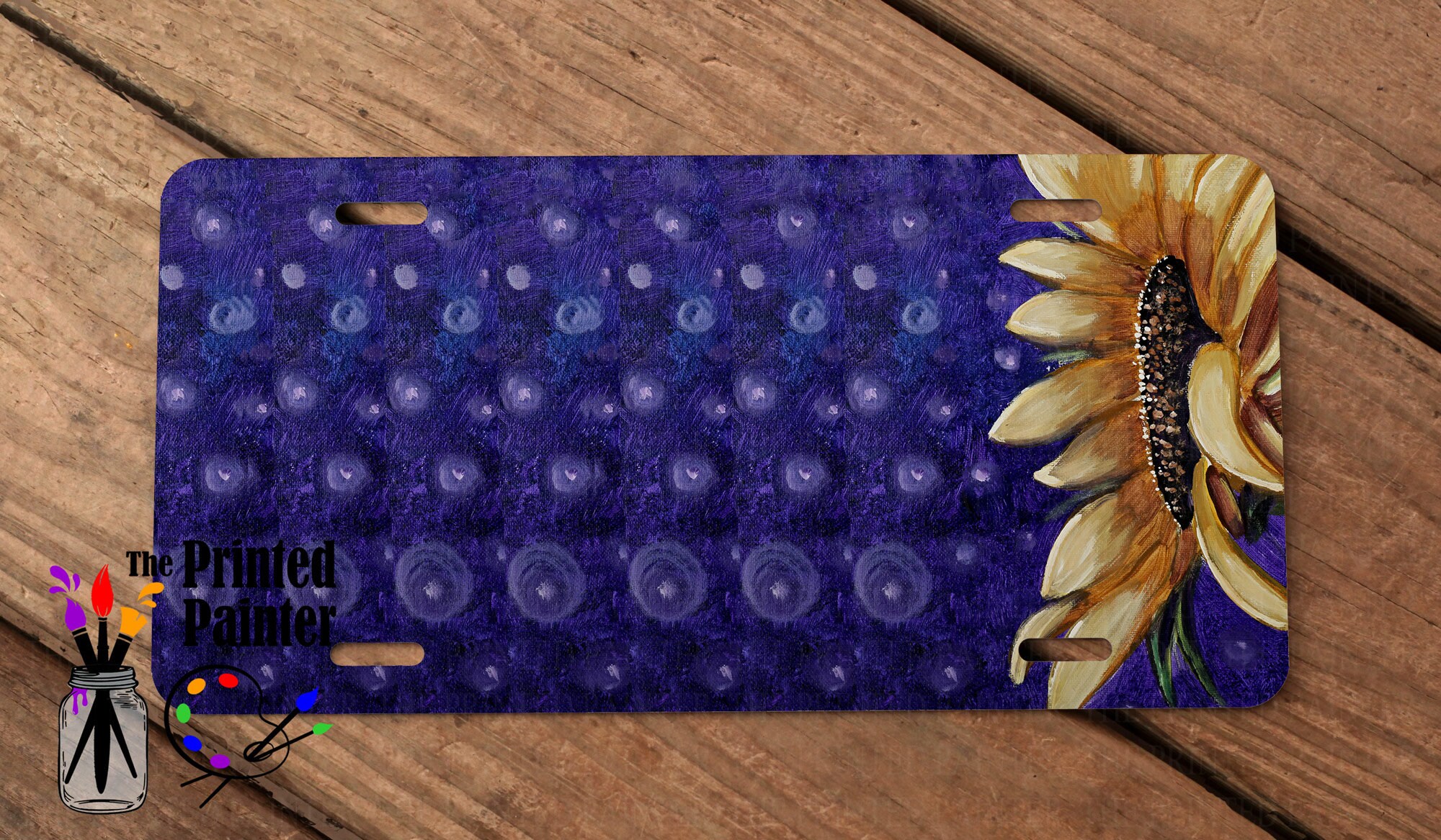 Sunflower Front Vanity License Plate - Sunflower With Name License ...